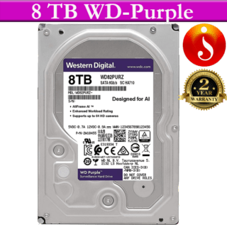 8TB Wd Purple Hdd Western Digital Surveillance Hard Drive For Cctv ...